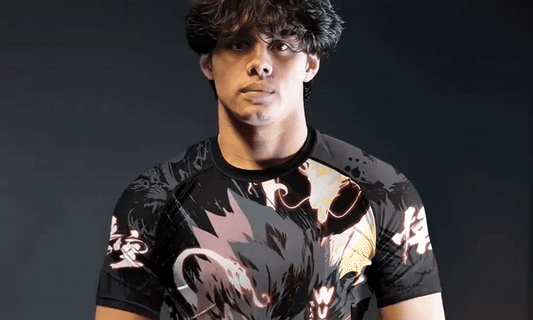 Japanese Red Oni Long Sleeve Rash Guard | Japanese Oni Rash Guard