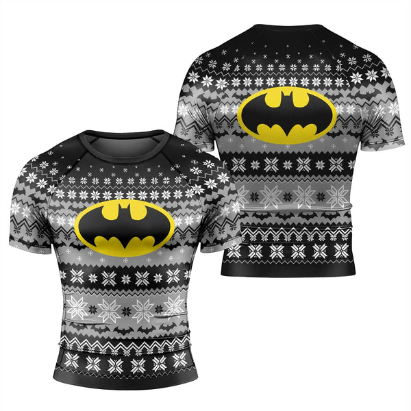 Batman Christmas Rash Guard - Athletic Sportswear | Rash Guard