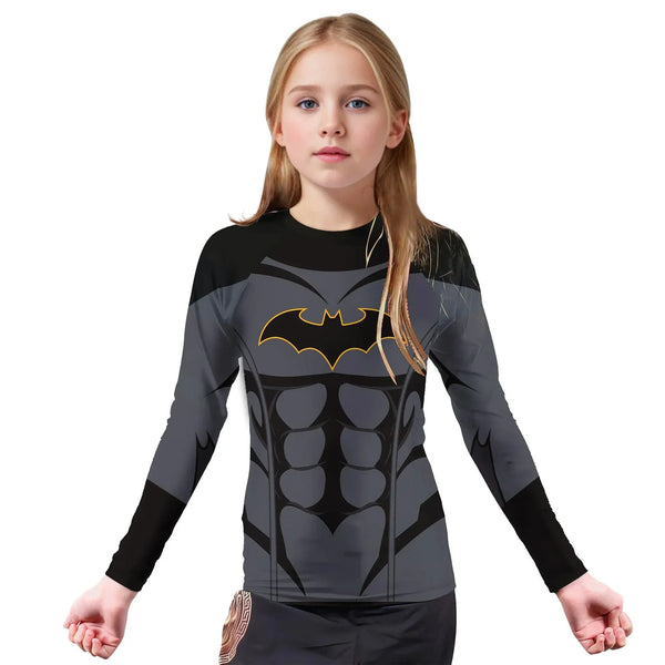 Batman Rebirth Kids Rash Guard | Athletic Wear for Kids