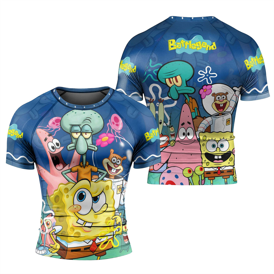 Blue Lagoon Cartoon Chaos Rash Guard | Performance Rash Guard USA