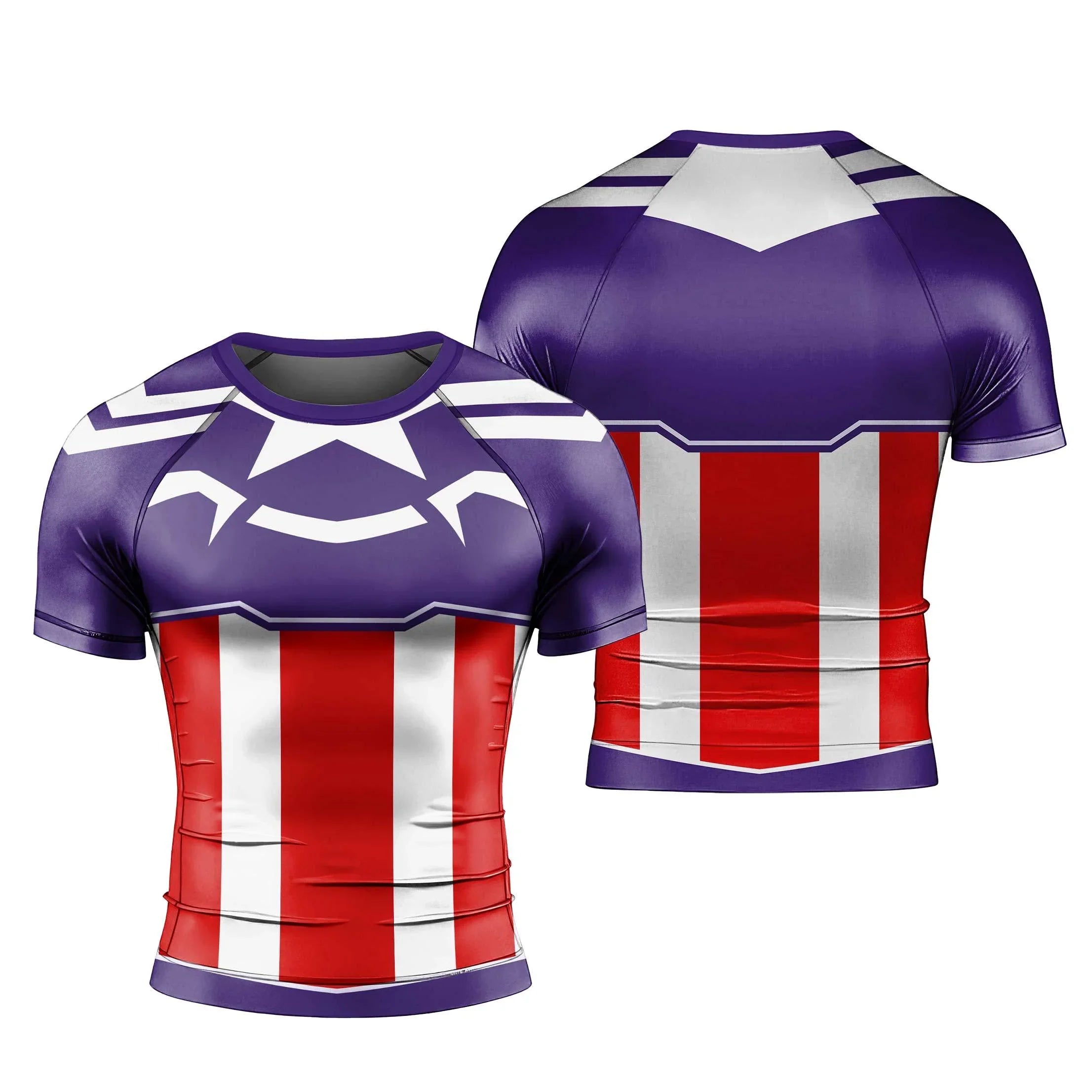 Captain America Sam Wilson Rash Guard for MMA & Fitness