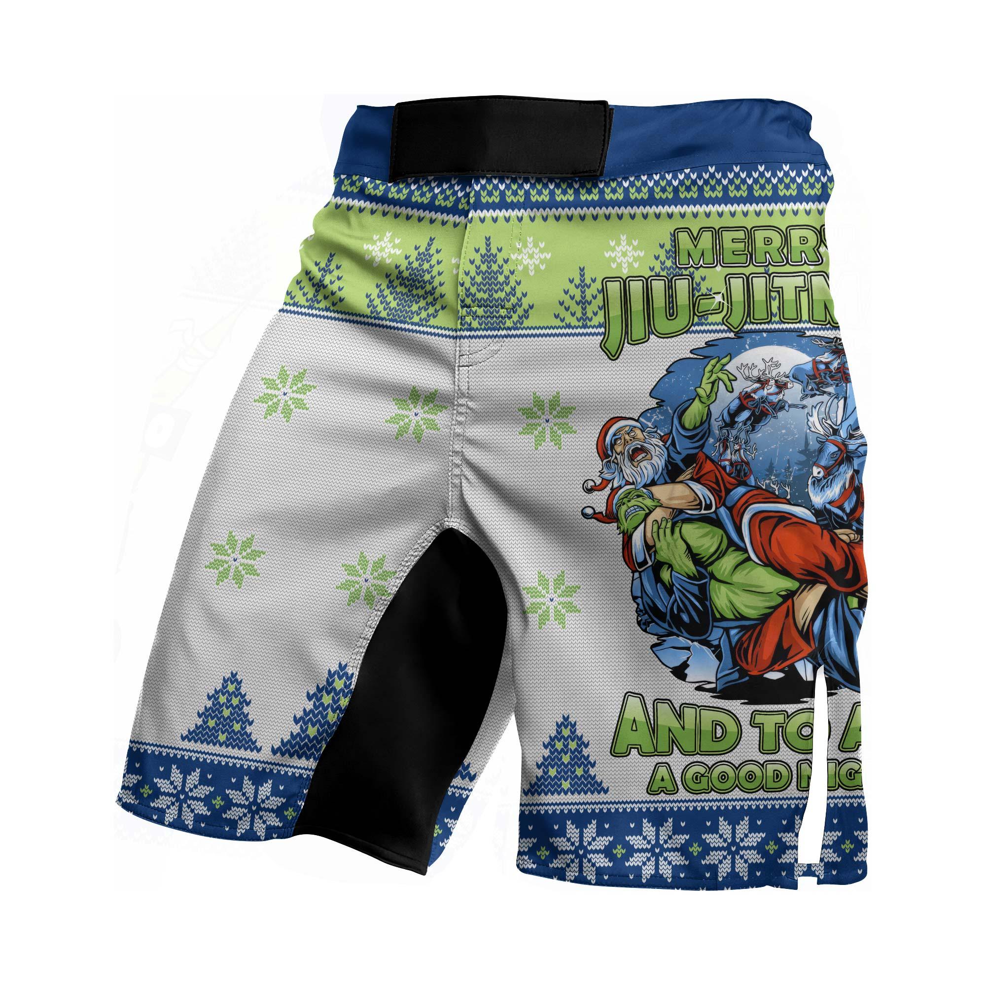 Christmas Santa Choking Grinch Fight Shorts | Christmas No-Gi Shorts