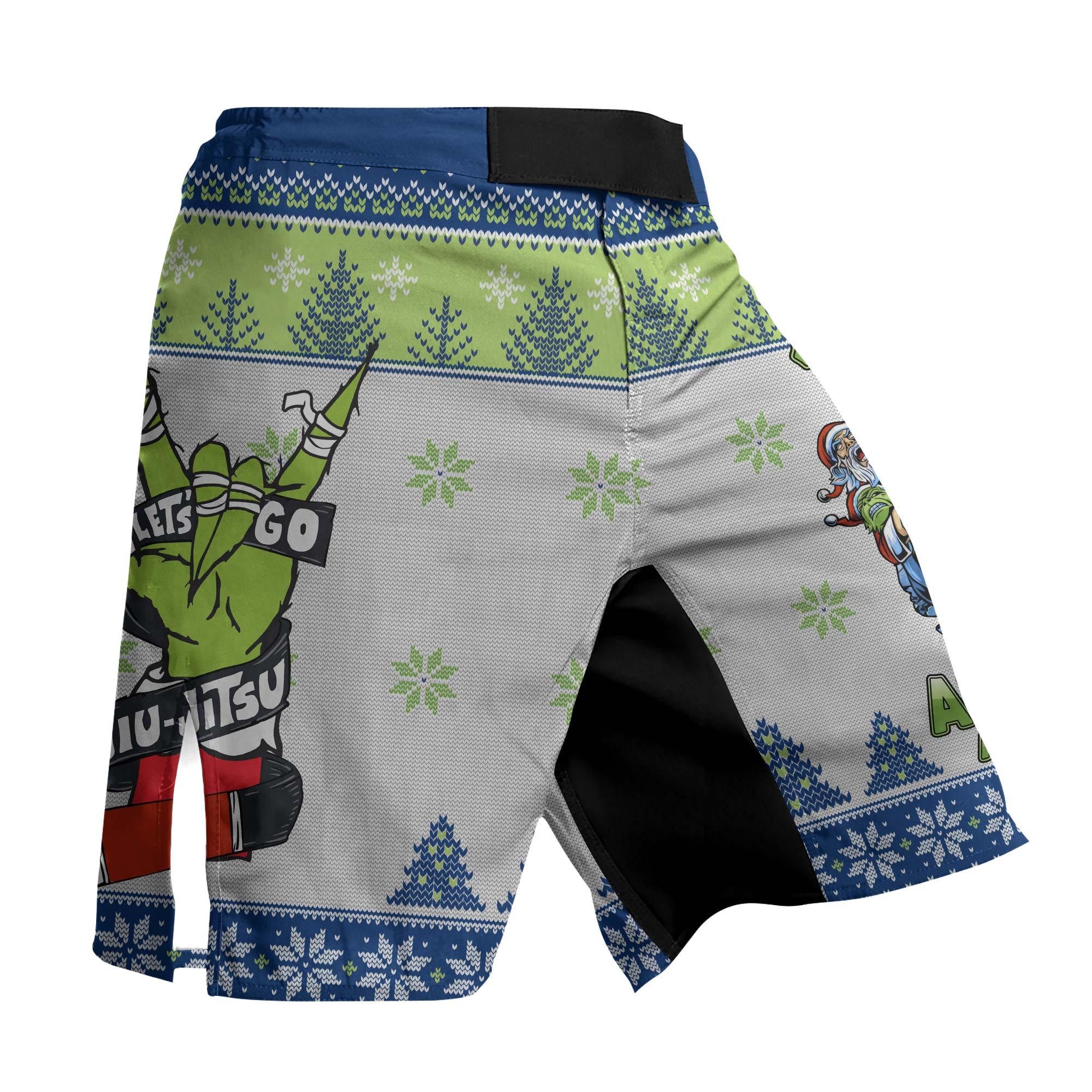 Christmas Santa Choking Grinch Fight Shorts | Christmas No-Gi Shorts
