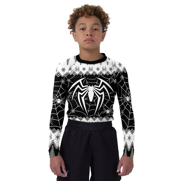 Christmas Spiderman Kids Rash Guard | Athletic Wear