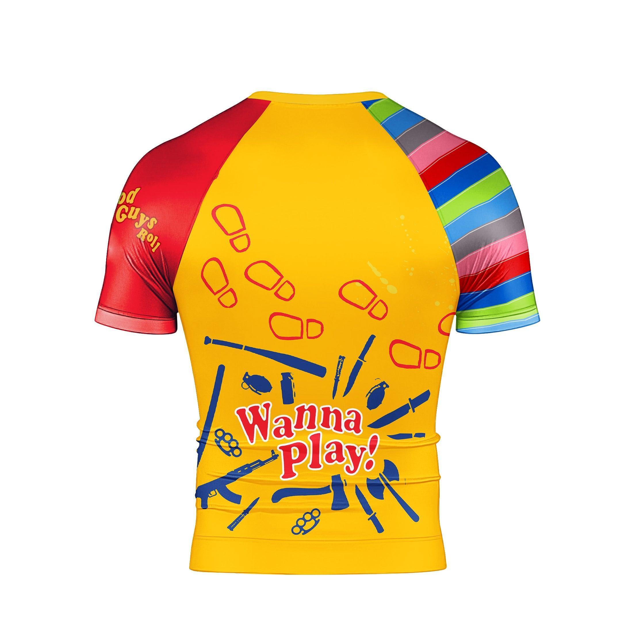 Chucky Good Guy Rash Guard | Halloween Rash Guard | Workout Shirt