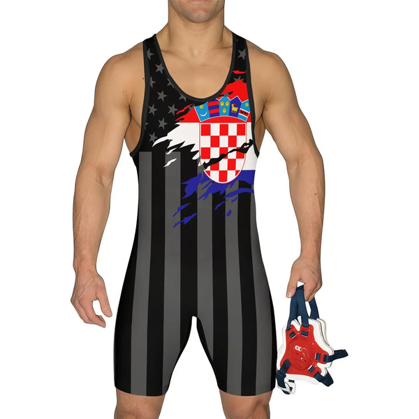 Croatia Phantom Division Wrestling Singlet – Myth-Inspired Performance Gear