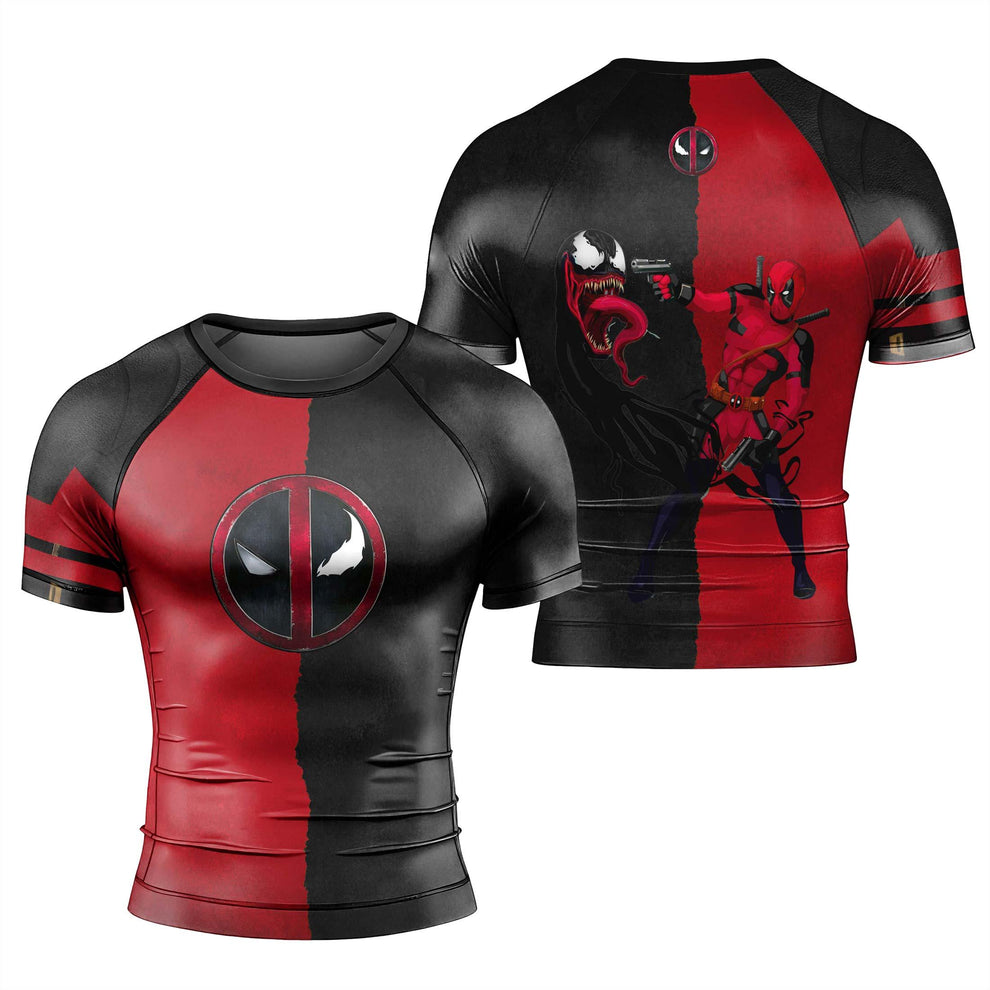 Deadpool And Venom Rash Guard | Deadpool Rash Guard | Fightwear