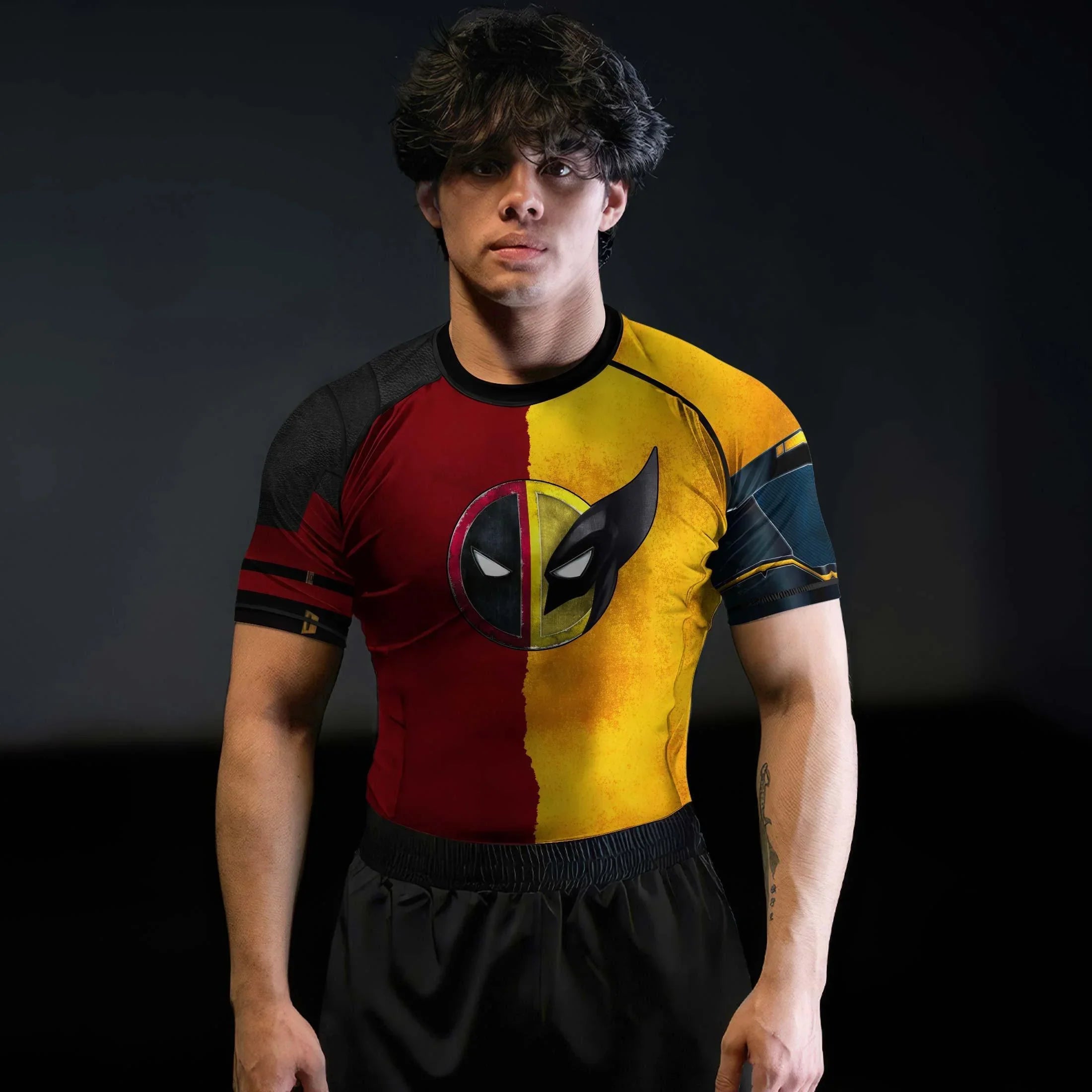 Deadpool And Wolverine Best Friend Choke Rash Guard | Rash Guard