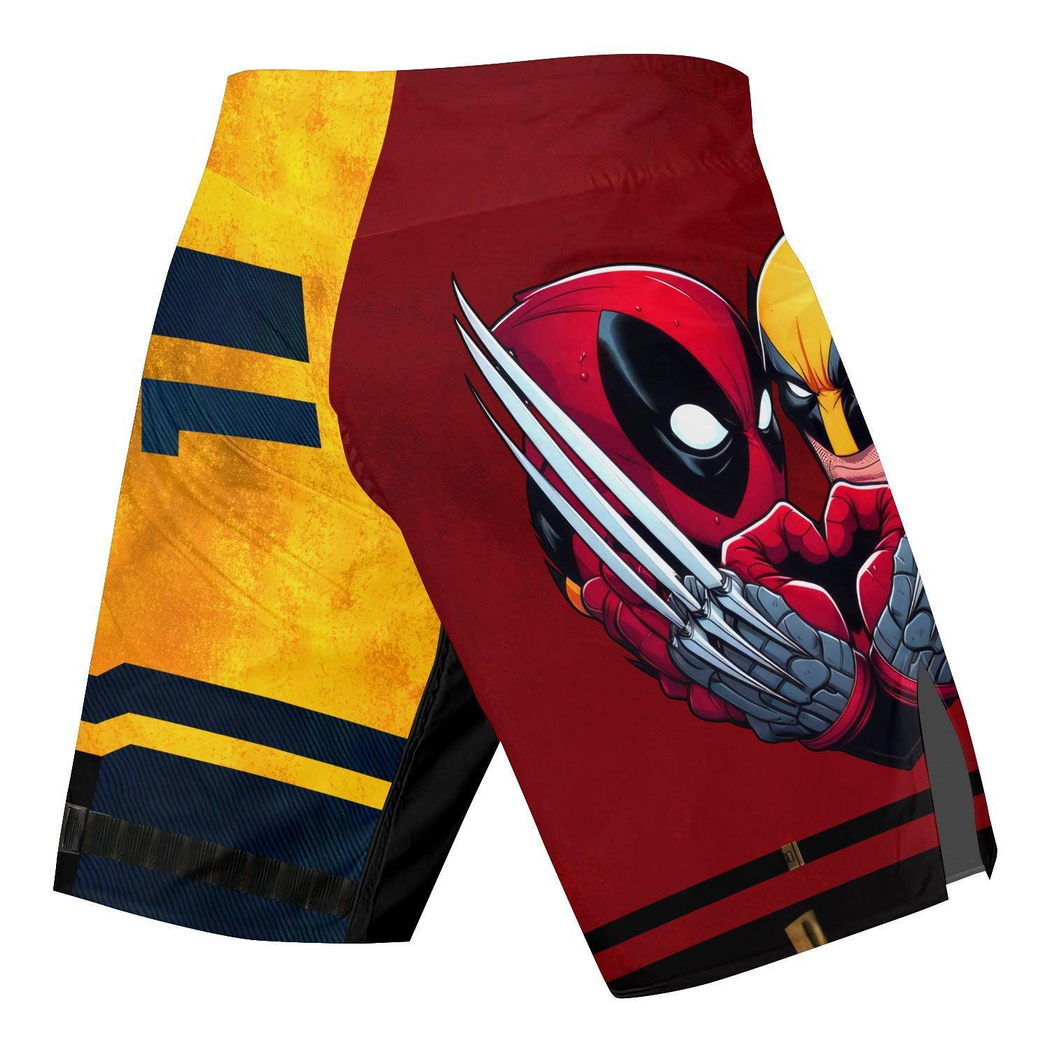 Deadpool And Wolverine Best Friend Dual Fight Shorts | Board Shorts