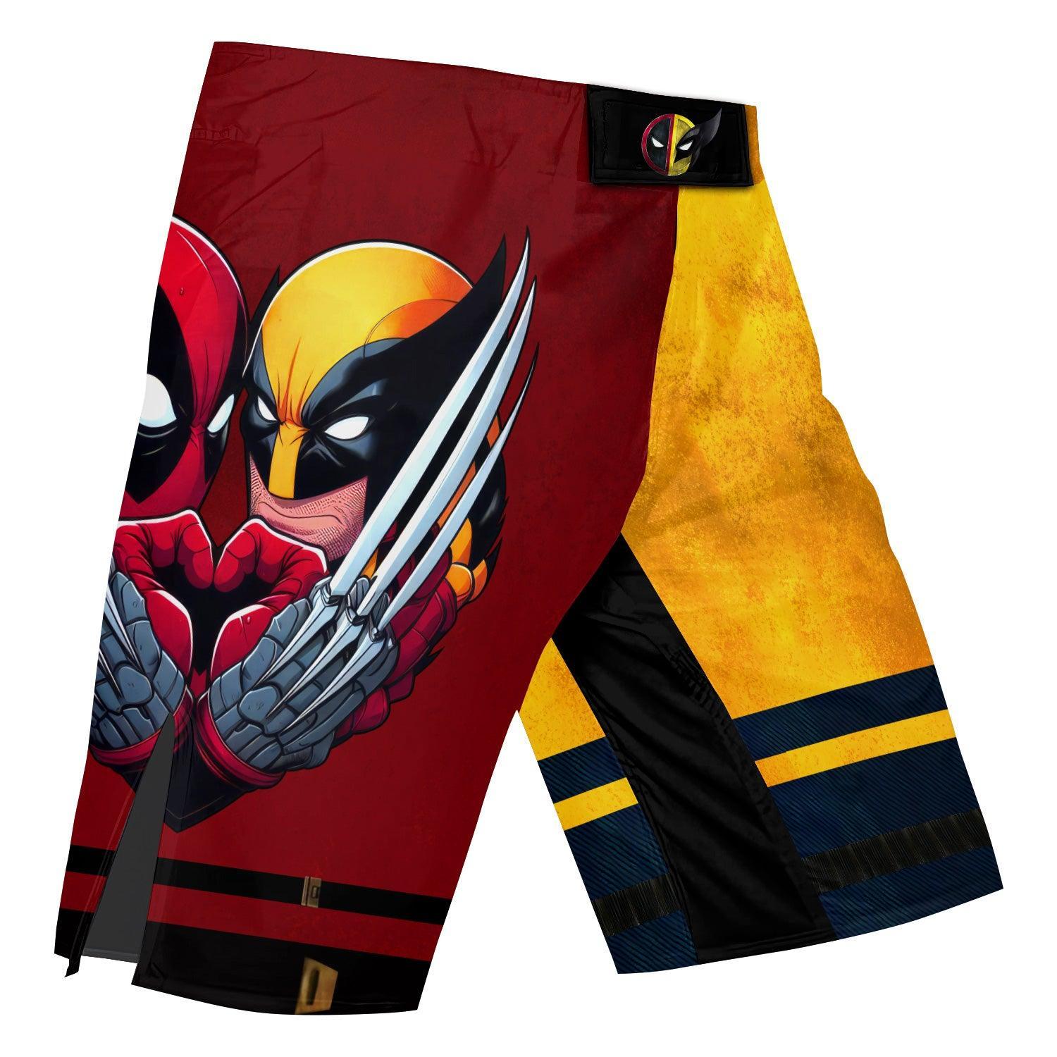 Deadpool And Wolverine Best Friend Dual Fight Shorts | Board Shorts