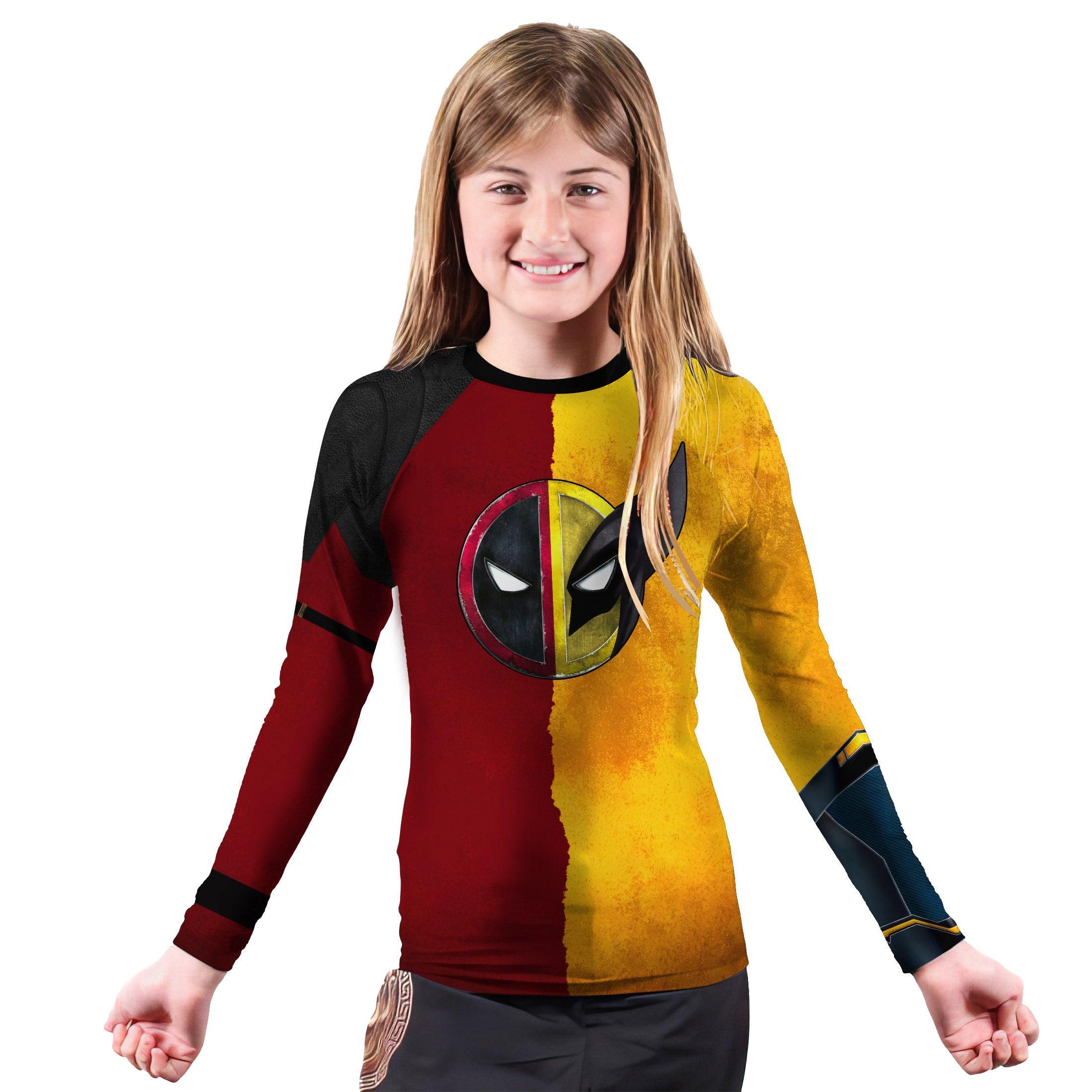 Deadpool And Wolverine Best Friend Dual Kids Rash Guard | Rash Guard