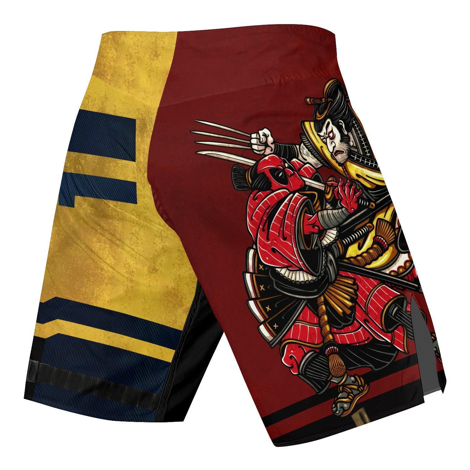 Deadpool And Wolverine Samurai Fight Shorts | Muay Thai Shorts