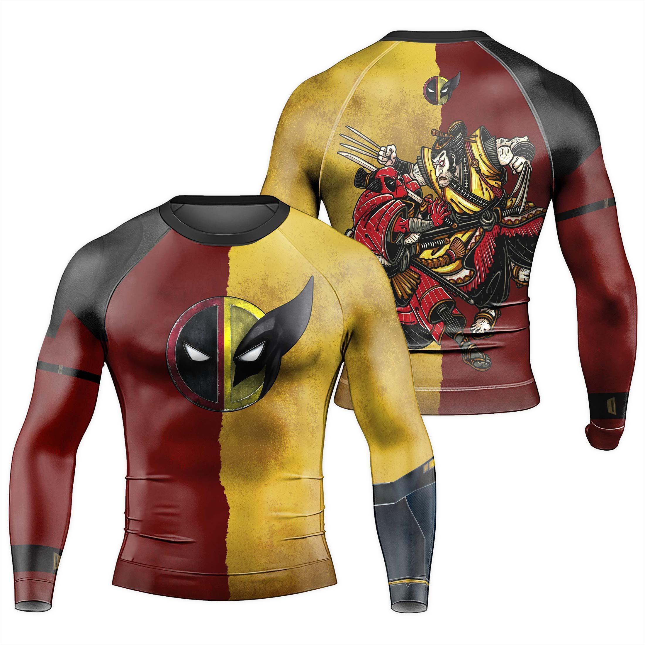 Deadpool And Wolverine Samurai Rash Guard | Deadpool Rash Guard