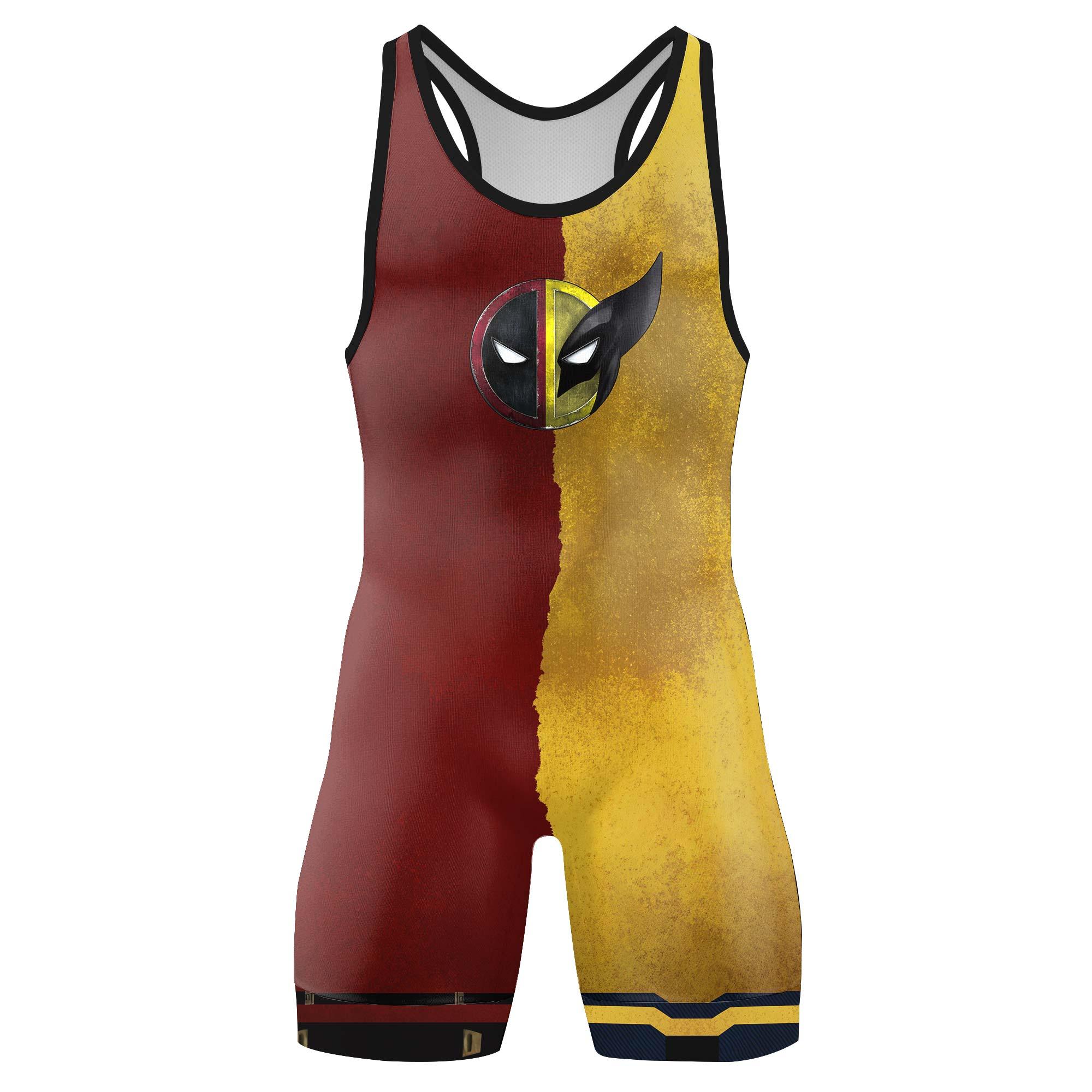Deadpool And Wolverine Samurai Wrestling Singlet | Wrestling Singlets