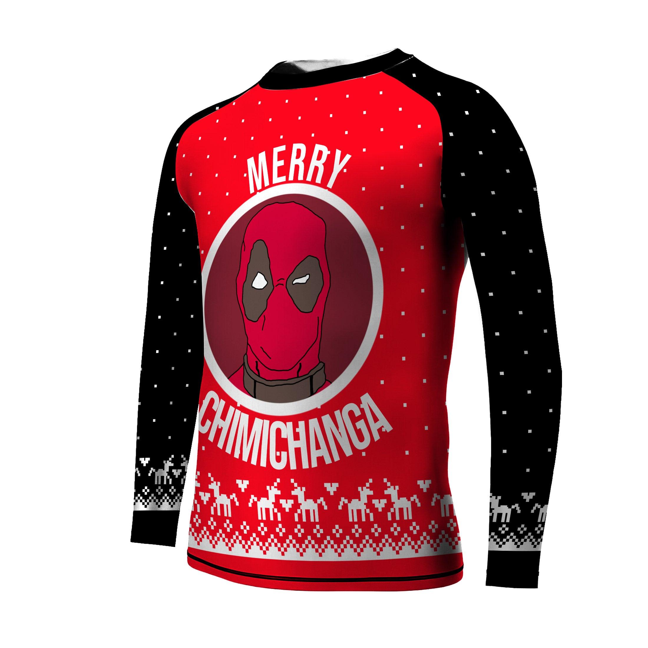 Deadpool Merry Chimichanga Kids Rash Guard | Athletic Wear
