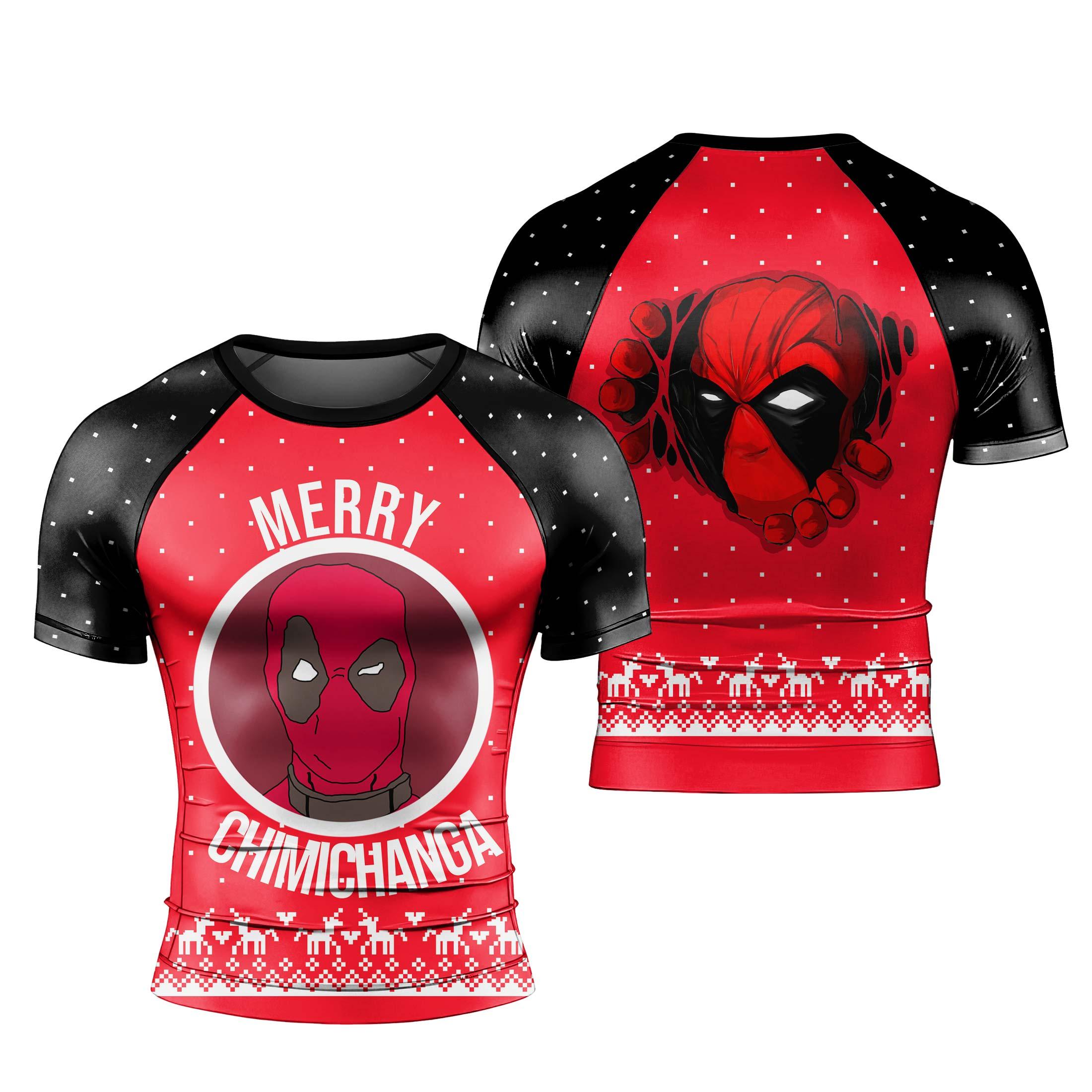 Deadpool Merry Chimichanga Rash Guard | Athletic Wear