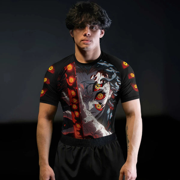 Demon Slayer Kokushibo Rash Guard for MMA & Fitness