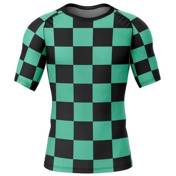 Demon Slayer Tanjiro Outerwear Rash Guard | Jiu Jitsu Rash Guard