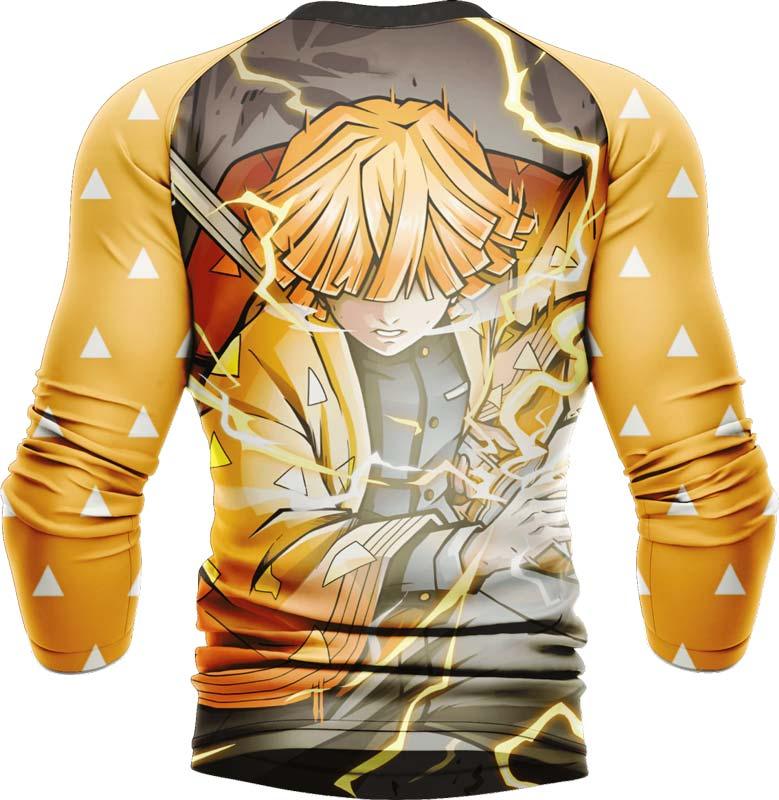 Demon Slayer Zenitsu Thunder Breathing Rash Guard | Athletic Wear