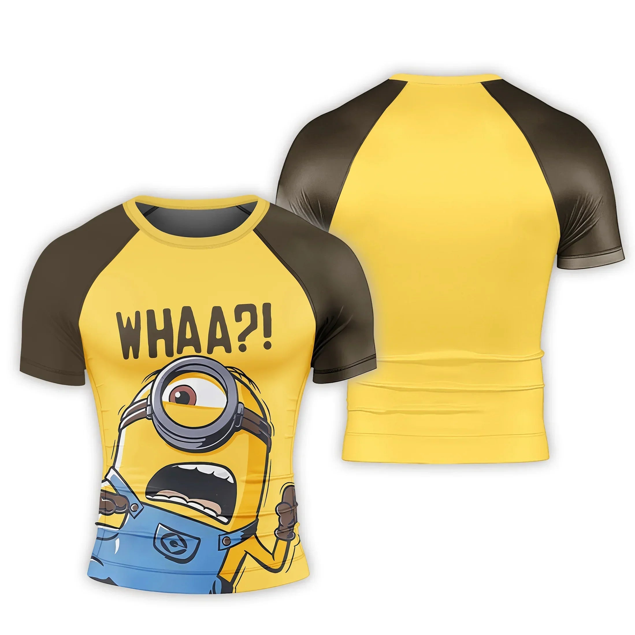 Despicable Me Minion Whaaa Rash Guard for Athletes