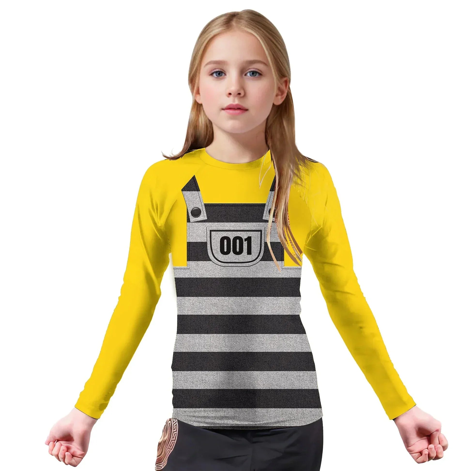 Despicable Me Prison Minion Kids Rash Guard | Athletic Wear