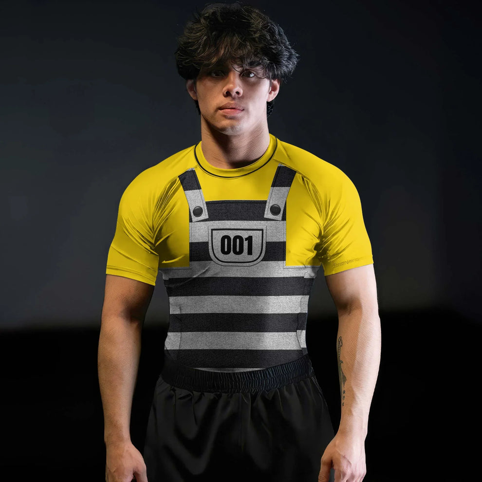 Despicable Me Prison Minion Rash Guard for Athletes