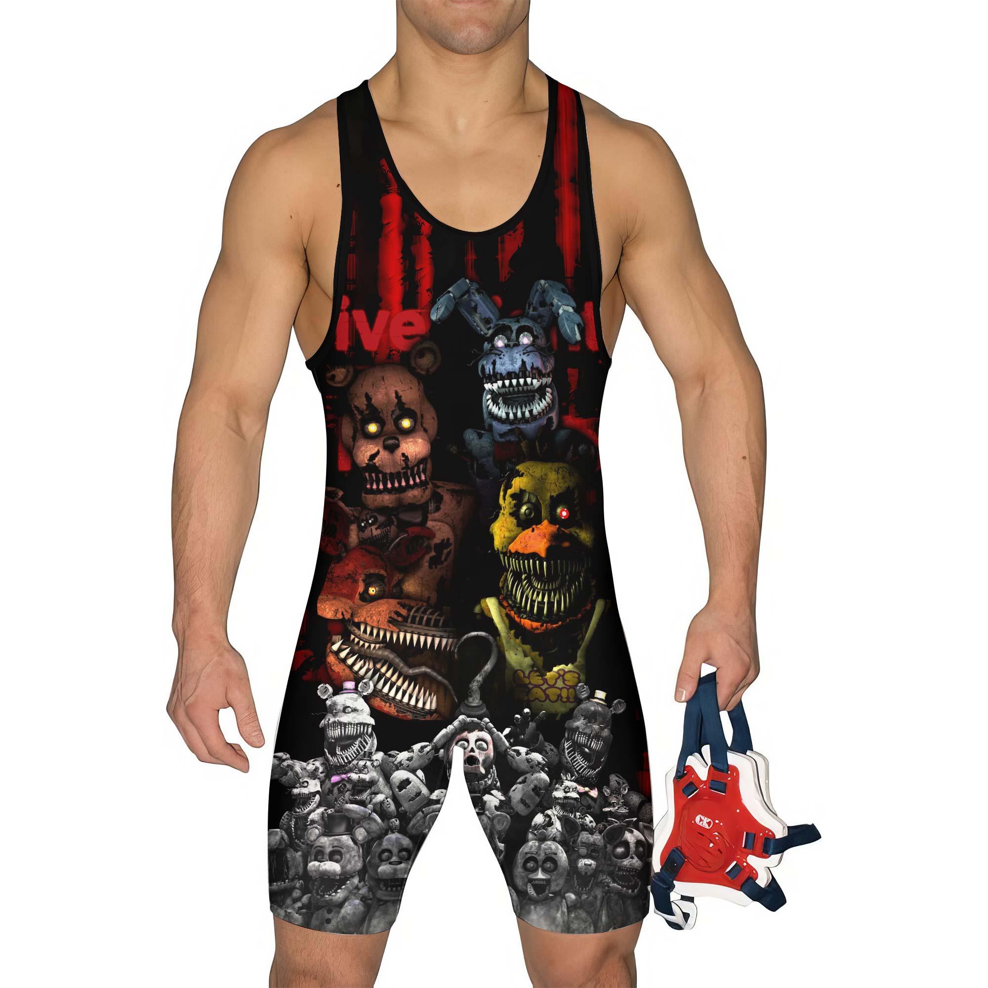 Five Nights at Freddy's Terror Crew Wrestling Singlet
