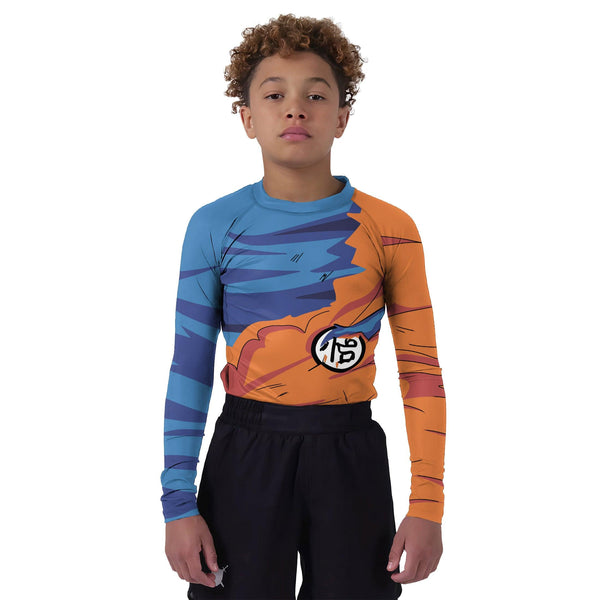 Goku Torn Gi Dragon Ball Kids Rash Guard | Kids Rash Guard