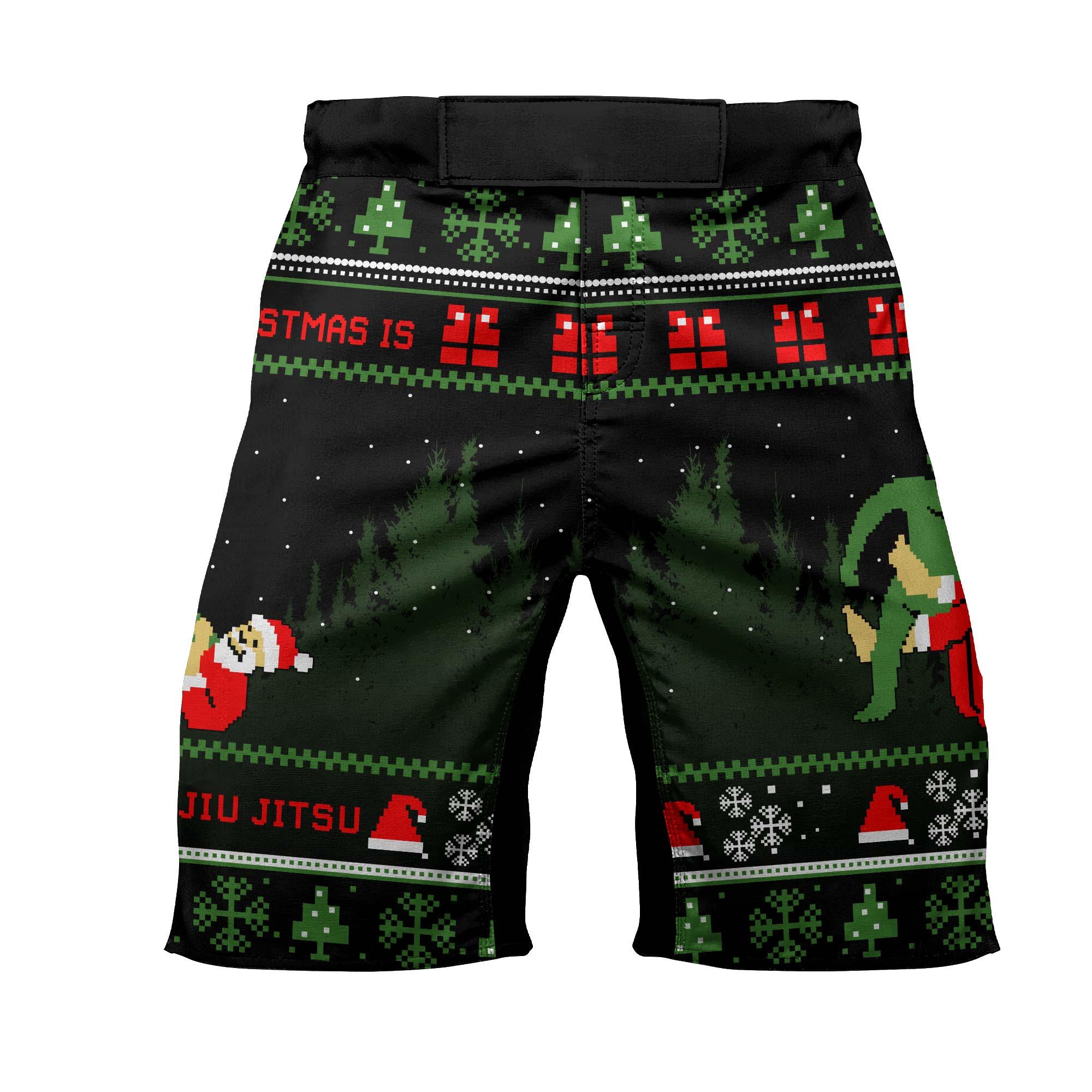 Grinch And Santa Jiu Jitsu Fight Shorts - High Quality & Stylish
