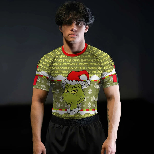 Grinch Xmas Rash Guard – Athletic Rash Guard for MMA & Fitness