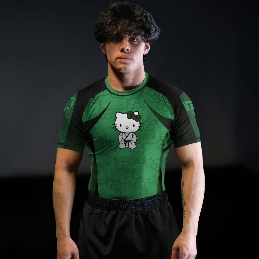 Hello Kitty Jiu Jitsu Green Rash Guard