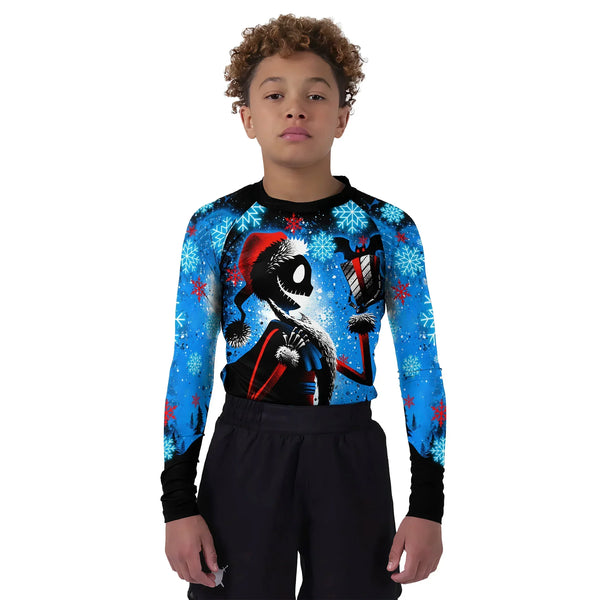 Jack Santa Claus Kids Rash Guard | Fun Athletic Shirt for Kids