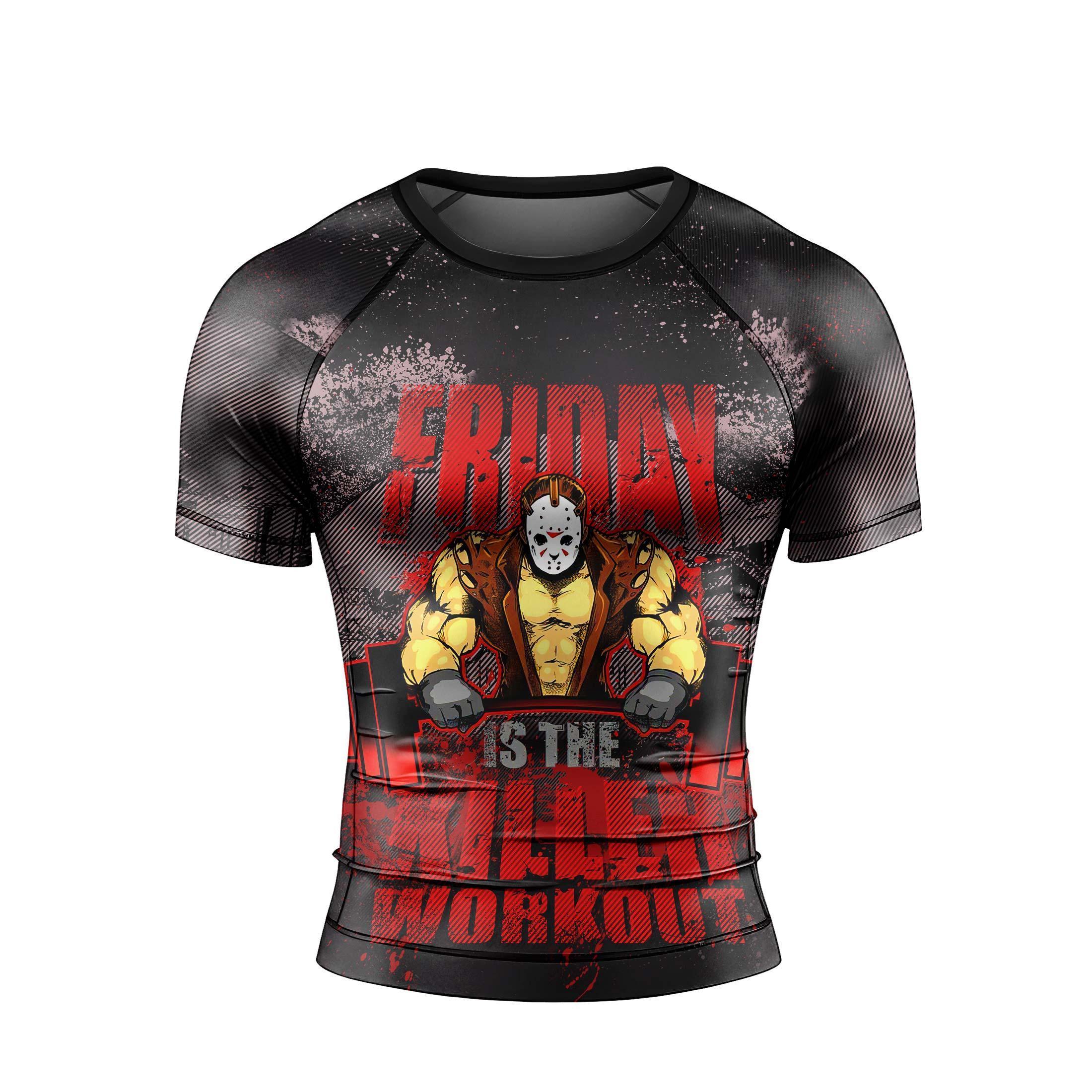 Jason Voorhees Workout Friday Rash Guard | Halloween Rash Guard