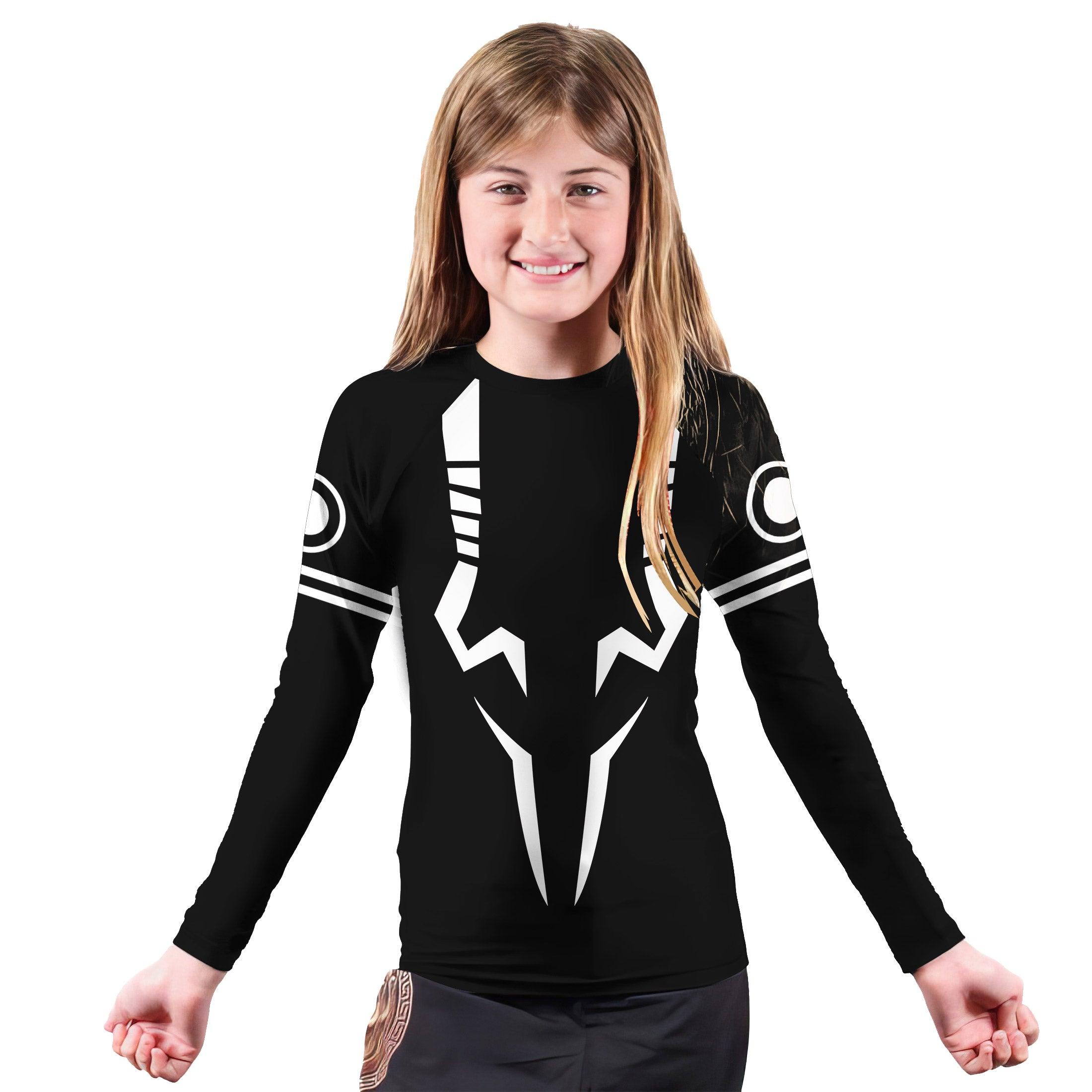 Jujutsu Kaisen Sukuna White Symbol Kids Rash Guard