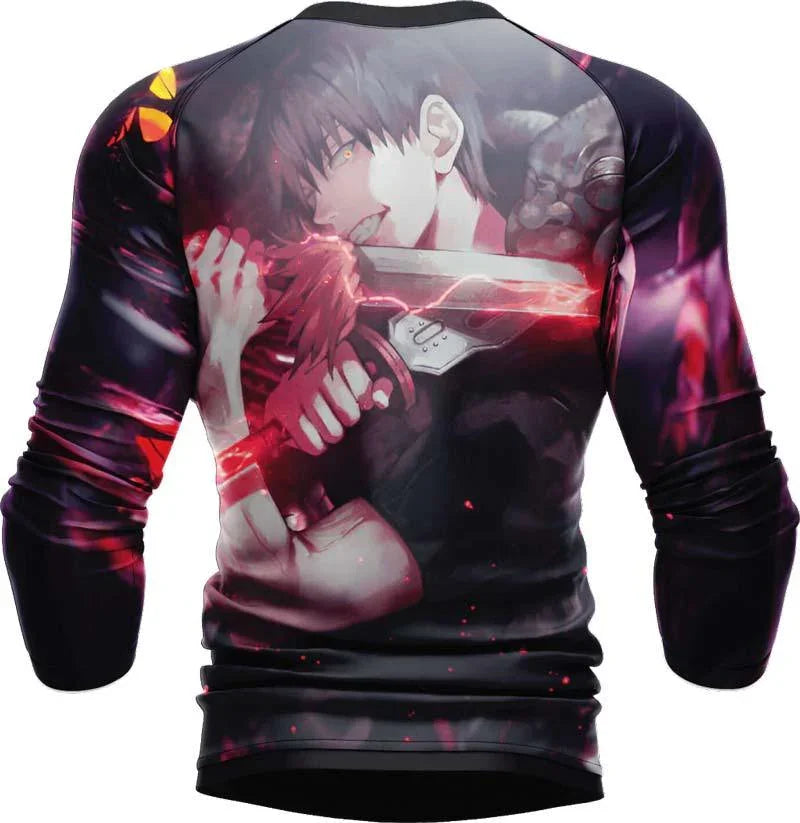Jujutsu Kaisen Toji Fushiguro Warm Up Long Sleeve Rash Guard