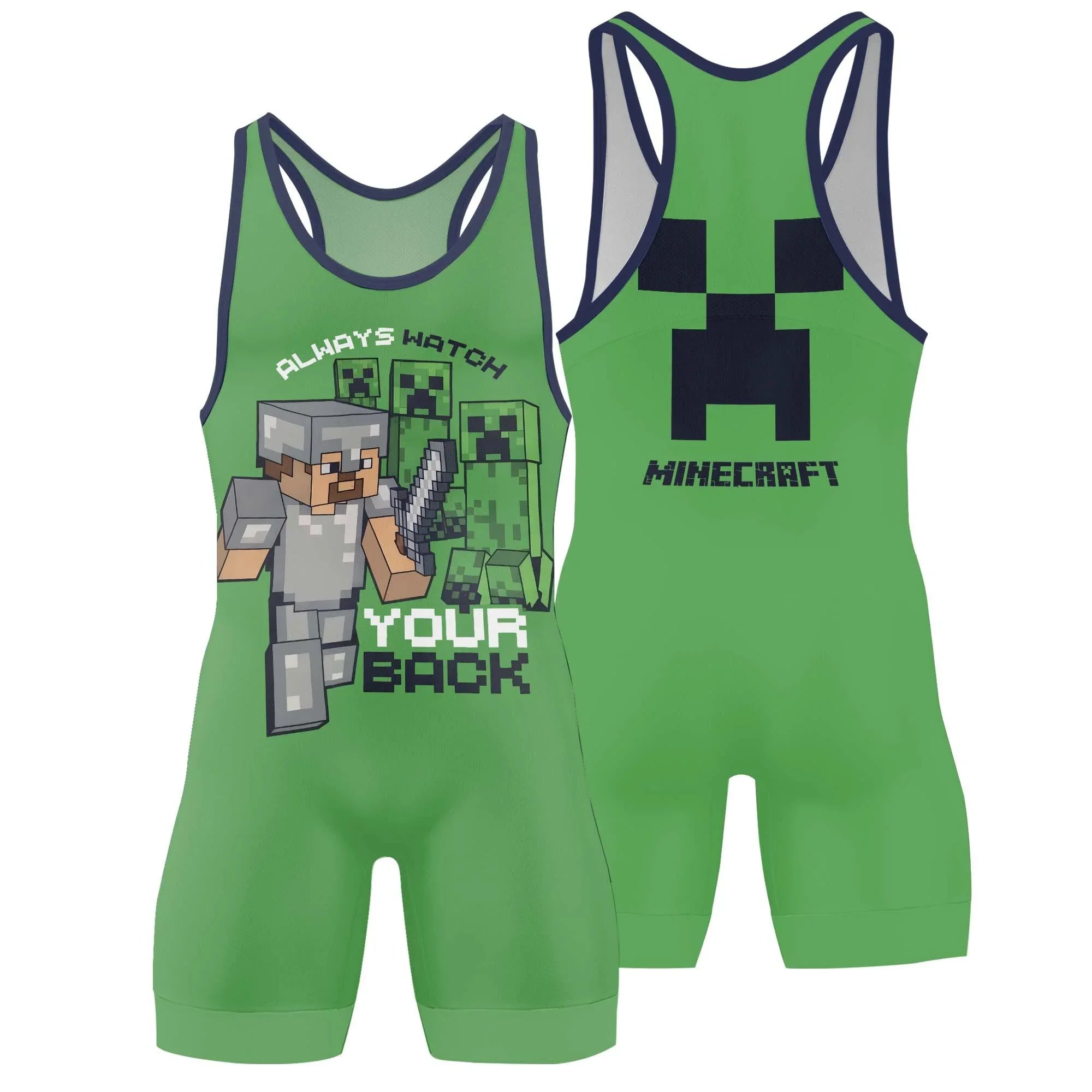 Minecraft Always Watch Your Back Wrestling Singlet