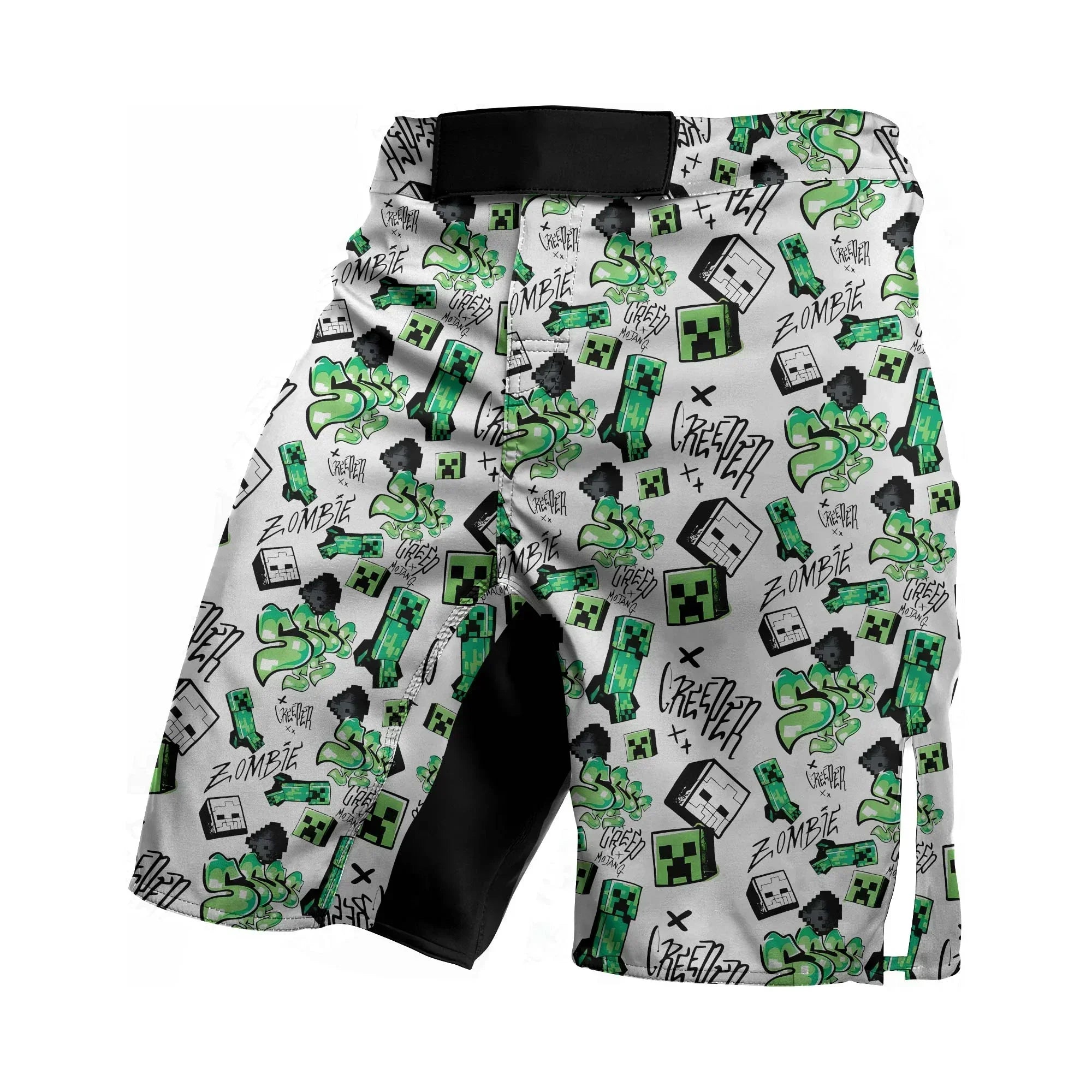 Minecraft Creeper Graffiti Fight Shorts - Durable & Stylish