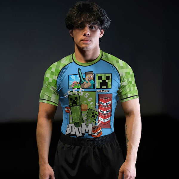 Minecraft Creeper Rash Guard for MMA & Fitness