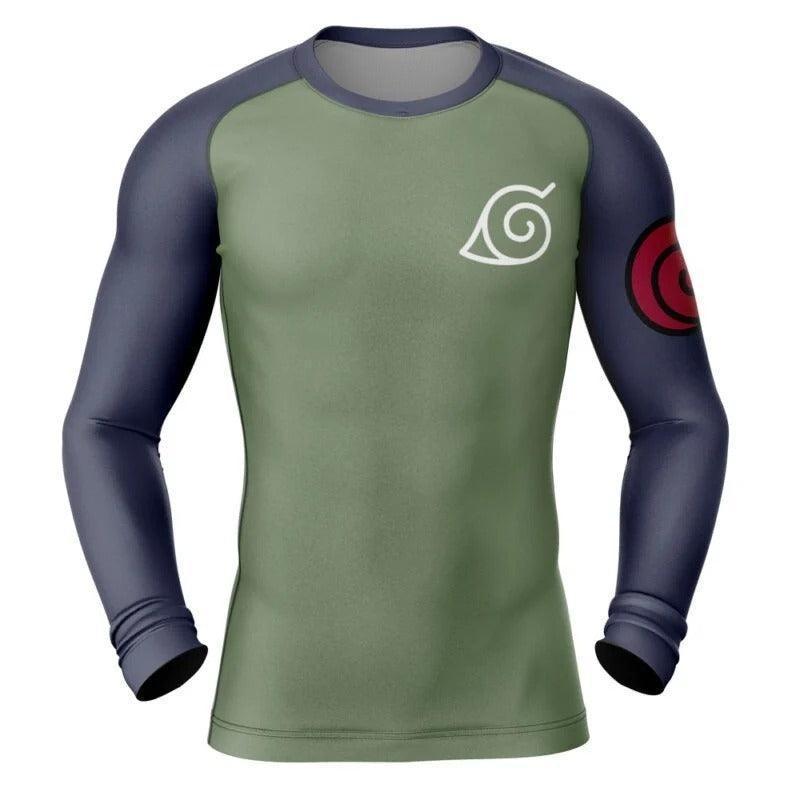 Naruto Konoha Jounin Uniform Rash Guard - Athletic & Stylish