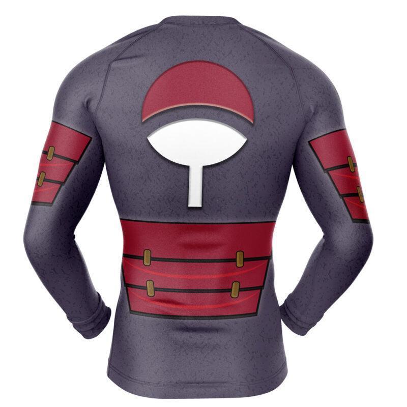 Naruto Uchiha Madara Battle Uniform Rash Guard | Athletic Rash Guard