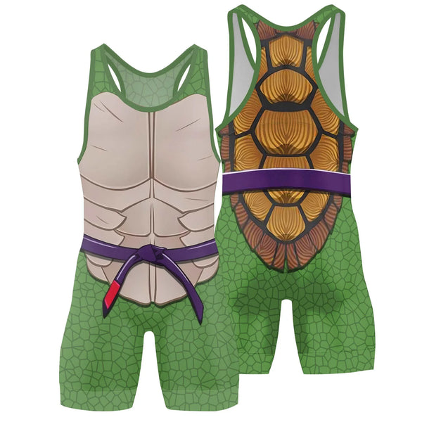 Ninja Turtle Donnie Cosplay Wrestling Singlet – Unique Wrestling Singlet