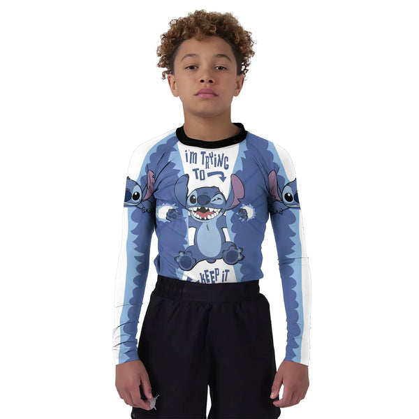 Ohhana Stitch Kids Rash Guard | Athletic & Fun Design