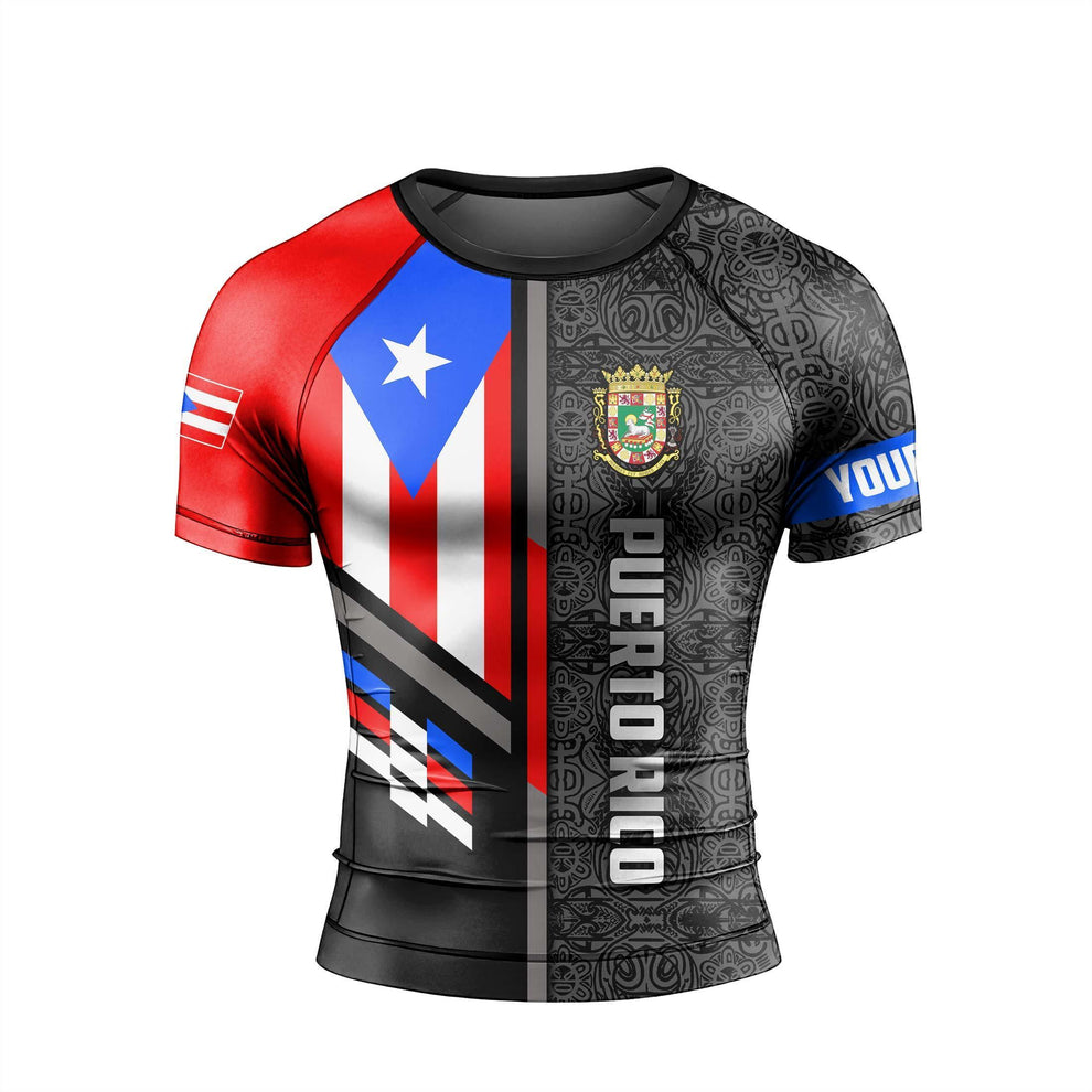 Personalized Boricua Blaze Rash Guard | Athletic Rash Guard