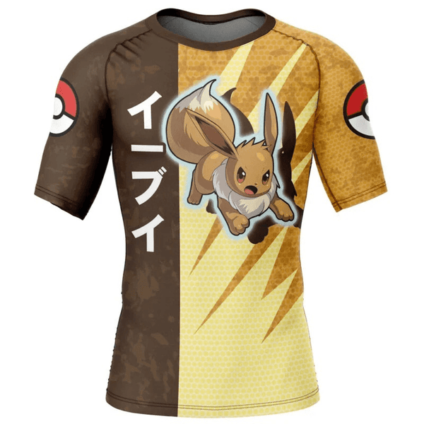 Pokemon Adorable Eve Rash Guard | Anime Fightwear | Workout Shirt