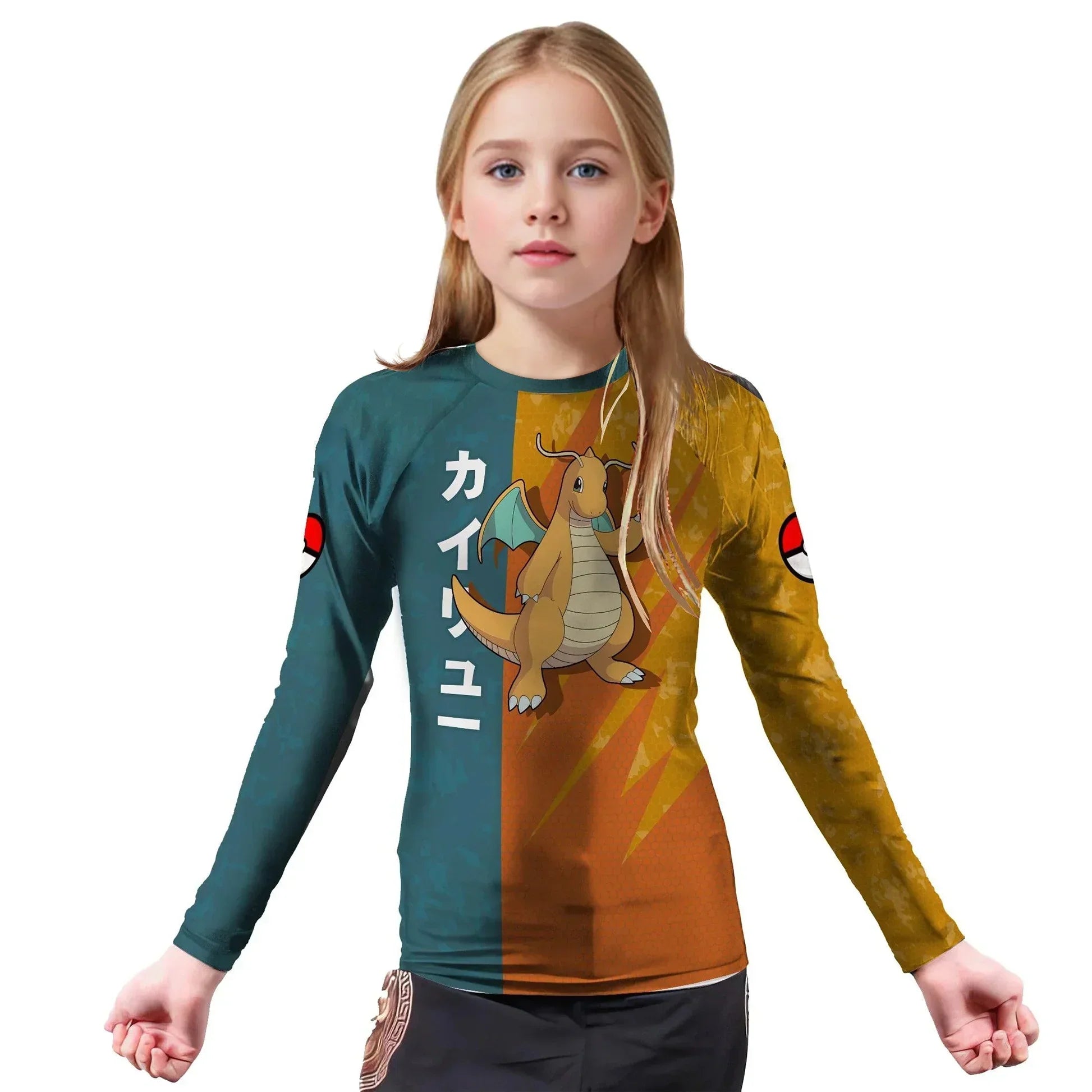 Pokemon Dragonite Sky Dragon Kids Rash Guard | Kids Rash Guard