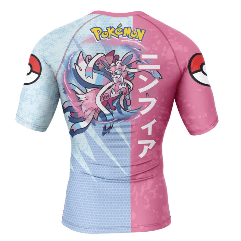 Pokemon Fairy Sylveon Rash Guard | Anime Fightwear | Rash Guard