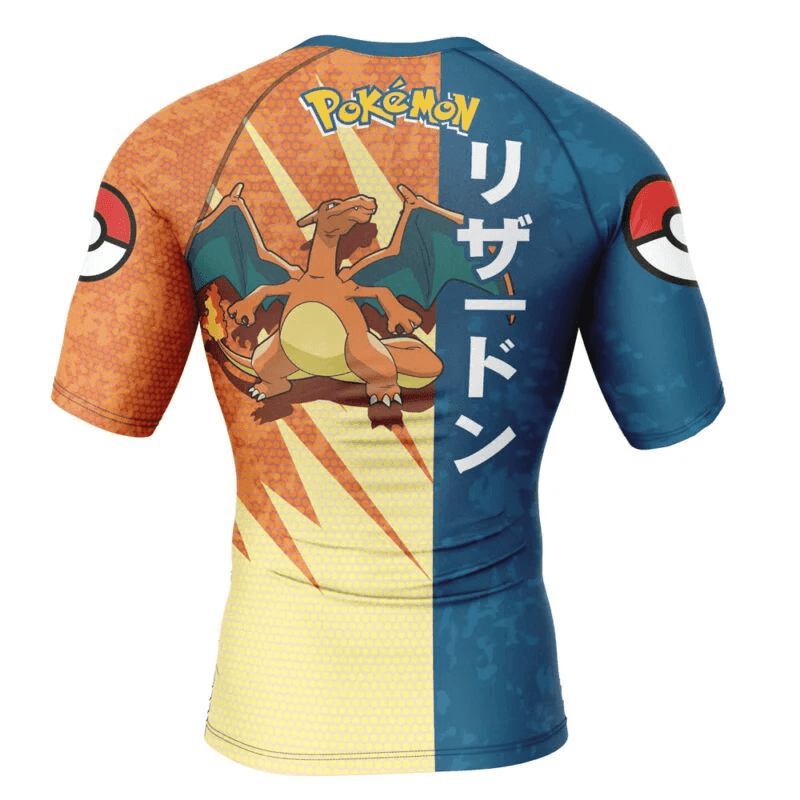 Pokemon Fire Dragon Charizard Rash Guard | Anime Fightwear