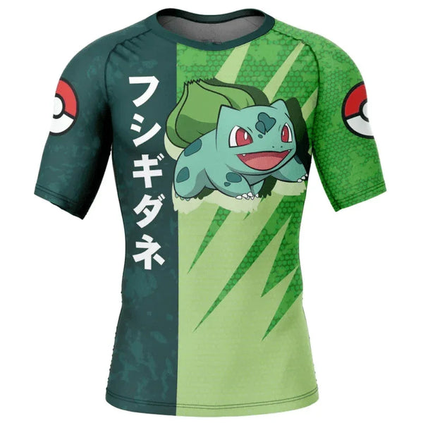 Pokemon Flower Buds Bulbasaur Rash Guard | Anime Fightwear