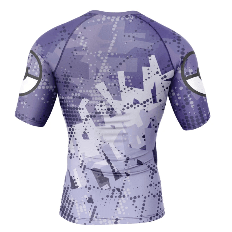 Pokemon Gengar Black And White Enviroment Rash Guard | Anime Fightwear