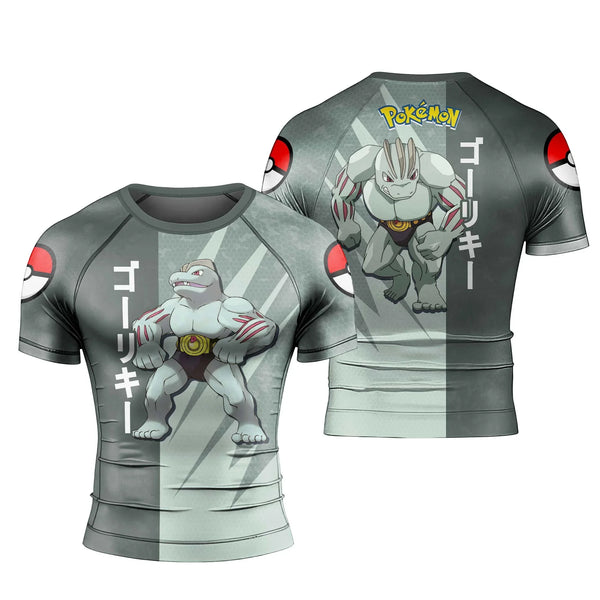 Pokemon Machoke Rash Guard - Athletic & Stylish